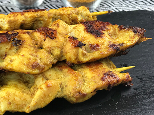 Auténtico Pollo Satay Estilo Thai